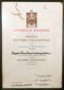 Marjorie Eileen Doris Courtenay-Latimer: Beyond the Coelacanth ...